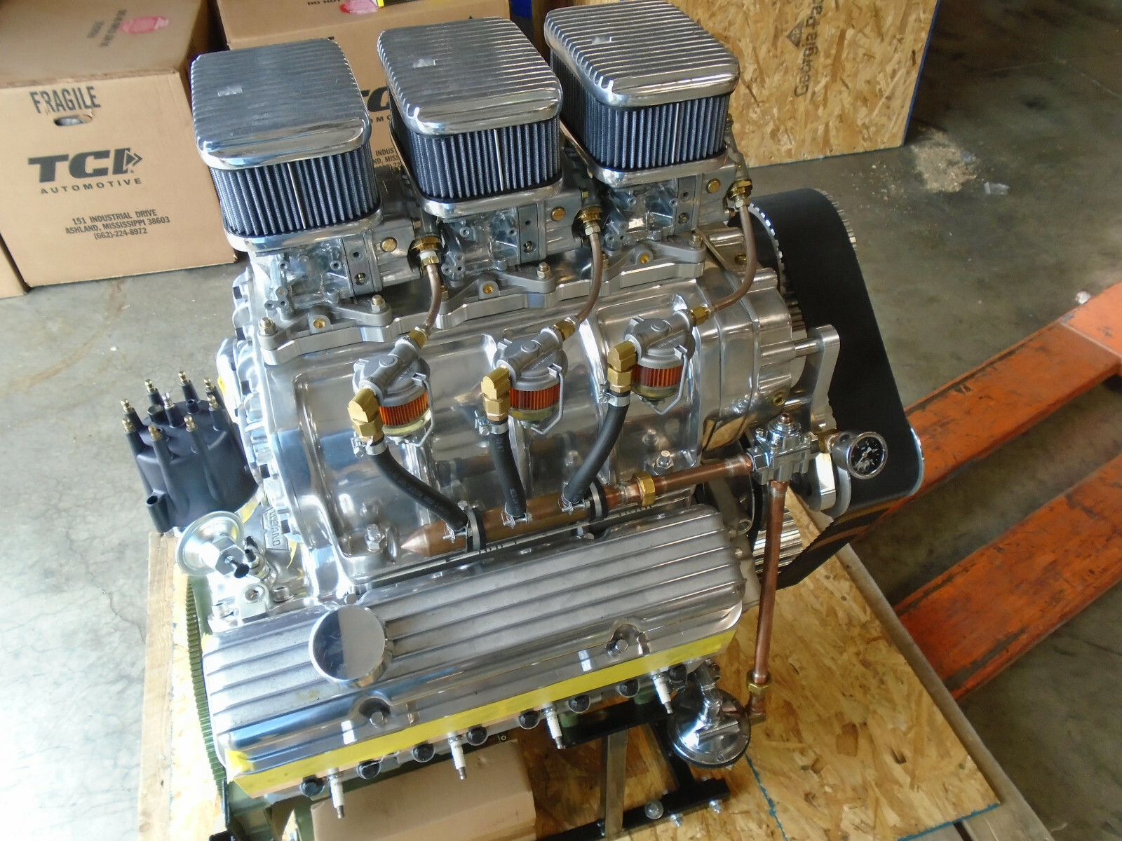 671 6-71 Blower Supercharger Adapter Six Pack Tri Power Holley Mopar ...