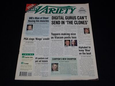 2002 FEBRUARY 14 DAILY VARIETY MAGAZINE - HOLLYWOOD MOVIES & TV COVER ...