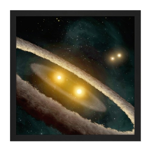 Space NASA HD98800 Binary Star System Illustration Square Framed Wall ...