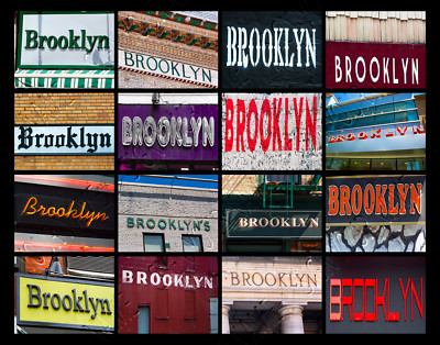 BROOKLYN Name Poster featuring photos of actual signs | eBay