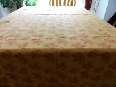 L-24 TWO-TONE ORANGE MAPLE LEAF 100% COTTON TABLECLOTH INDIA | eBay