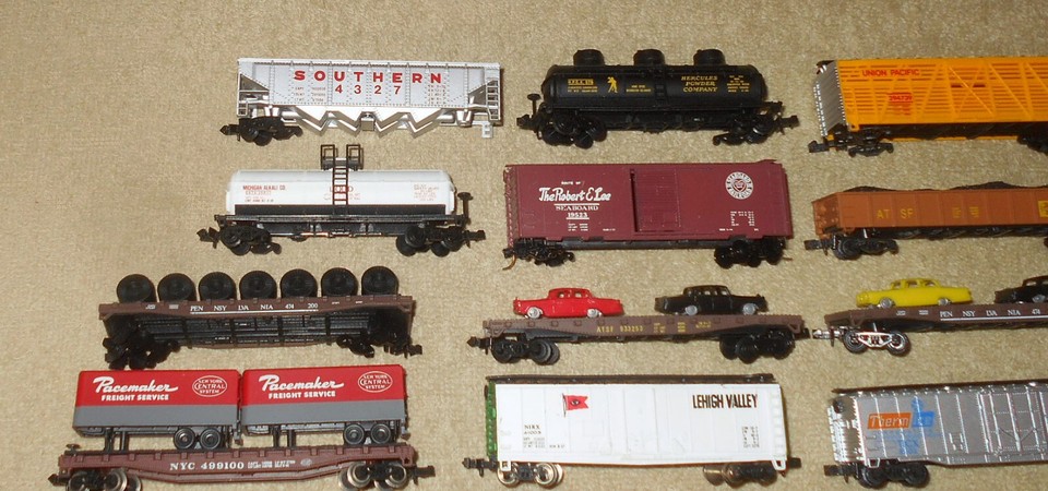 Vintage N Scale Mixed Freight Car Rolling Stock Train Lot Read ...