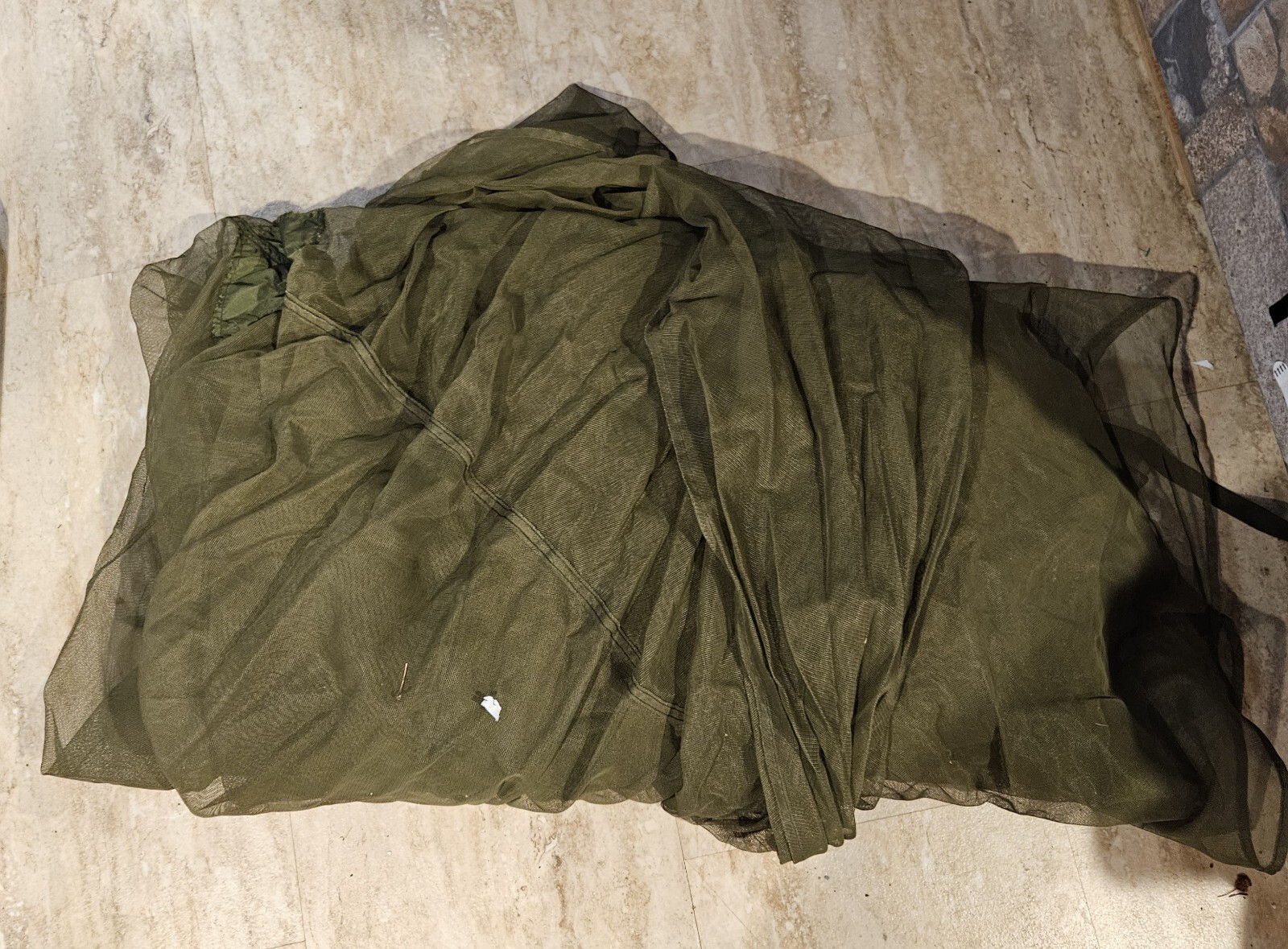 French Military OD Mosquito Net Insect / Bug Netting Indochina Algerian ...