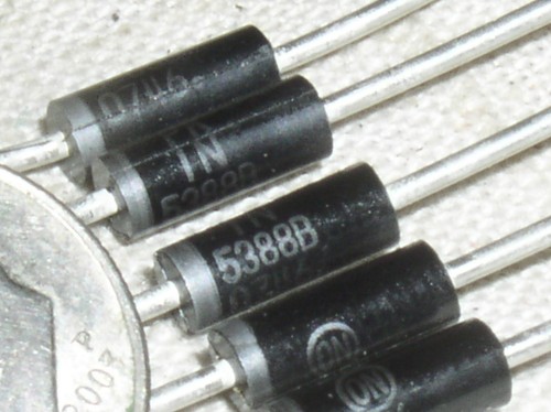 5 ON SEMI 1N5388B 200V 200 V VOLT 5W 5 W WATT AXIAL POWER ZENER CLAMP ...