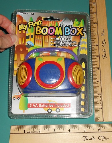 Vintage My First Boom Box Radio Kids AM/FM 1990s Color Block Yellow Red ...