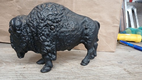 Antique Vintage Cast Iron Buffalo Bison Coin Bank | Still Bank | eBay