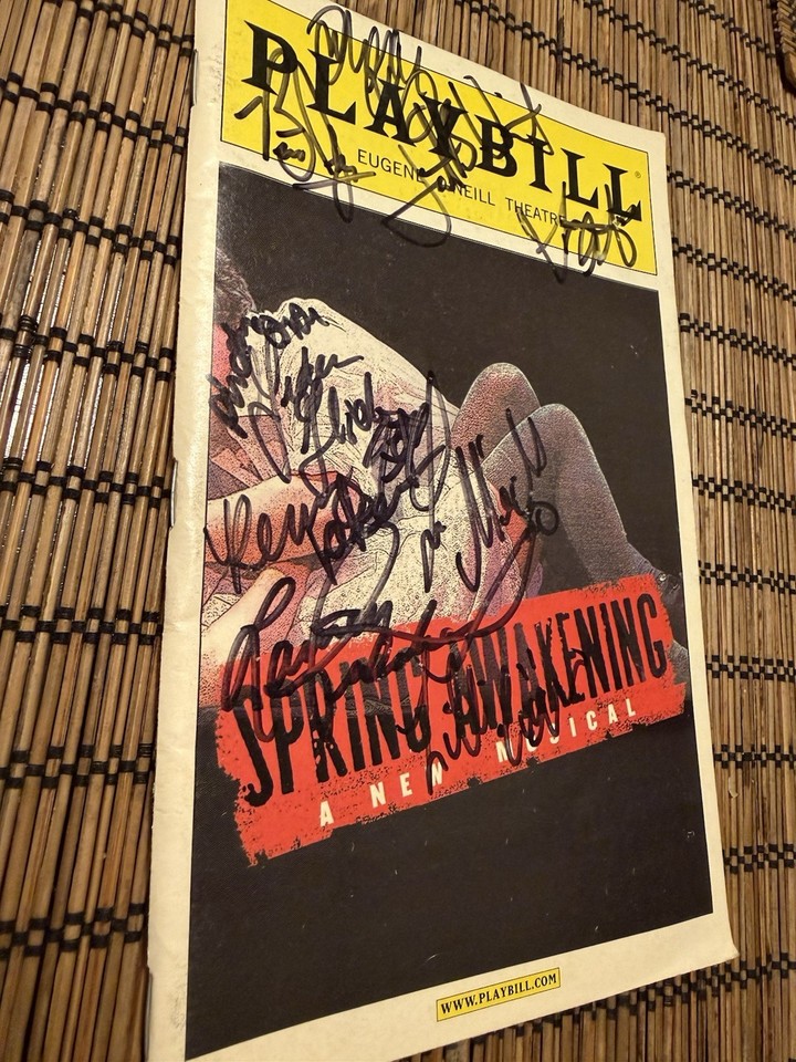 Spring Awakening Playbill Signed by Jonathan Groff Lea Michele and OBC ...
