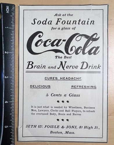 Coca Cola Brain & Nerve Soda Fountain Drink Ad Boston MA Seth Fowle ...