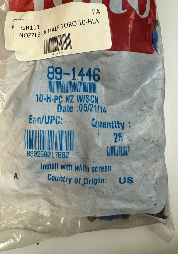 25 NEW TORO 89-1446 SPRINKLER HEAD MPR PLUS SPRAY NOZZLES 10-H-PC | eBay