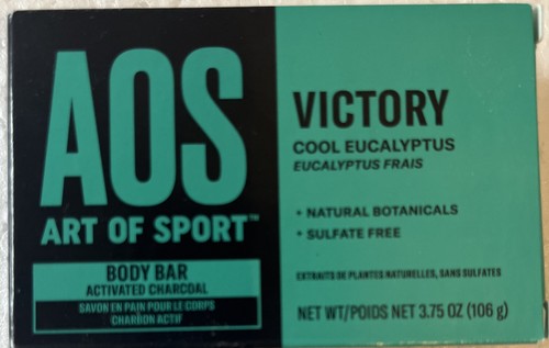 AOS Art of Sport Victory Cool Eucalyptus Activated Charcoal Body Bar ...