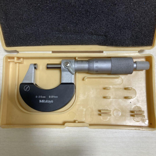 Mitutoyo Micrometer M310-25, 0-25mm 102-301 with Case VG cond limited ...