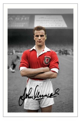 JOHN CHARLES Signed Autograph PHOTO Signature Gift Print WALES Soccer ...