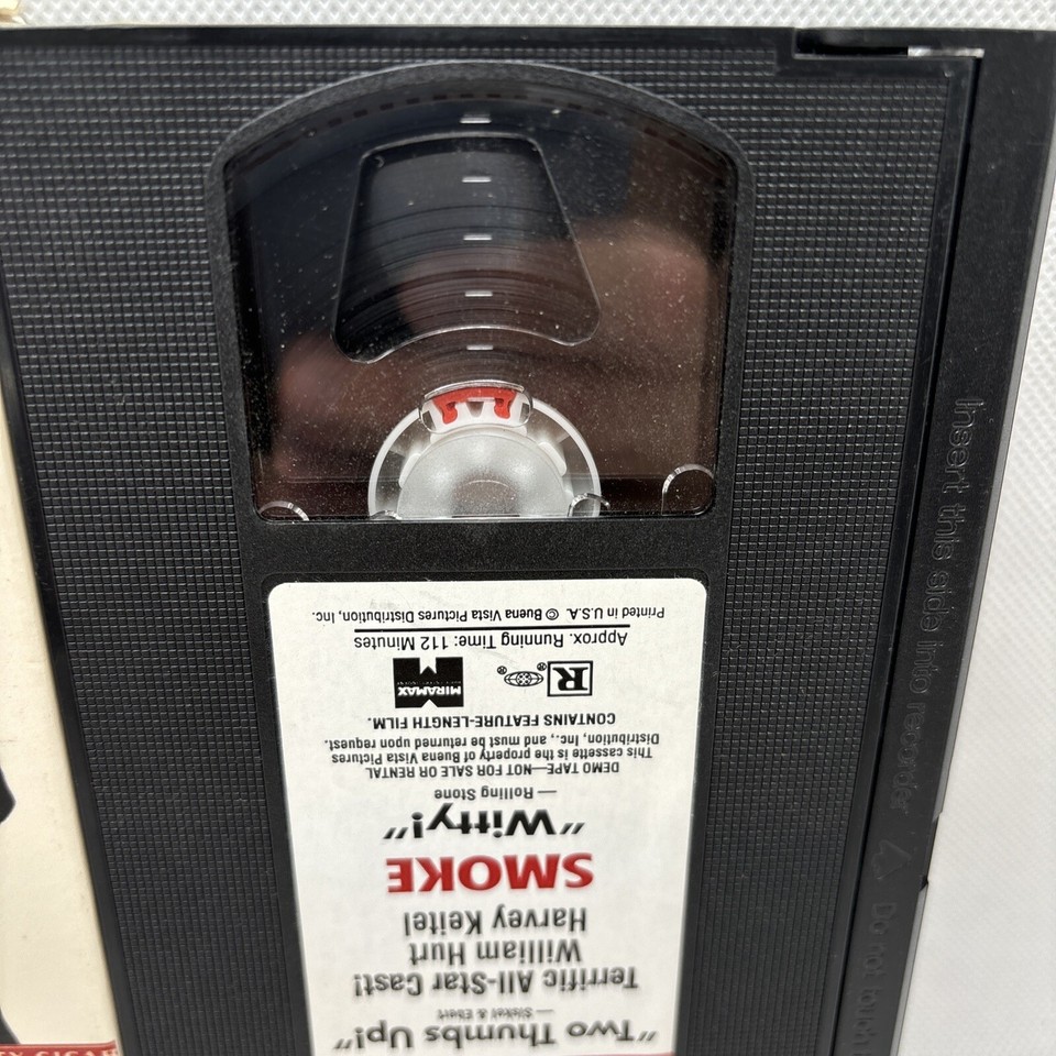Smoke VHS 1996 Screener Demo Tape William Hurt Harvey Keitel Tested ...