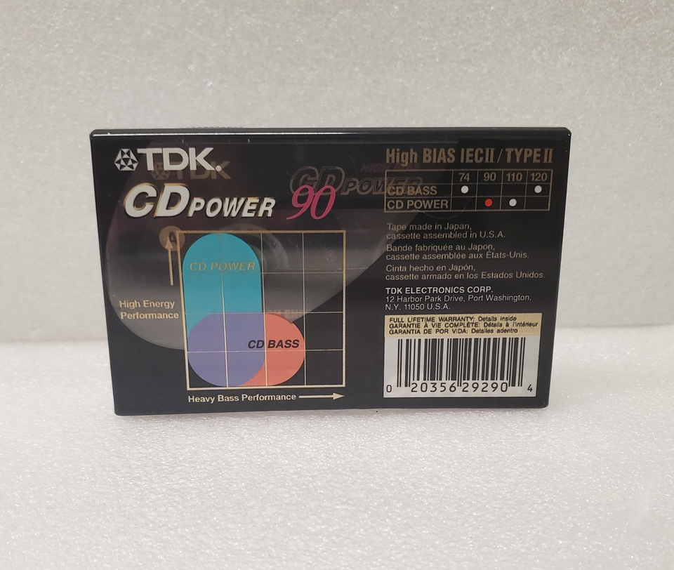 TDK CD Power High Bias 90 Minutes Blank Audio Cassette Tape Sealed | eBay