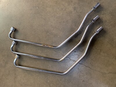 1938-1957 Harley 61" 74" Rigid Engine Oil Pump Tank Feed Lines Panhead ...