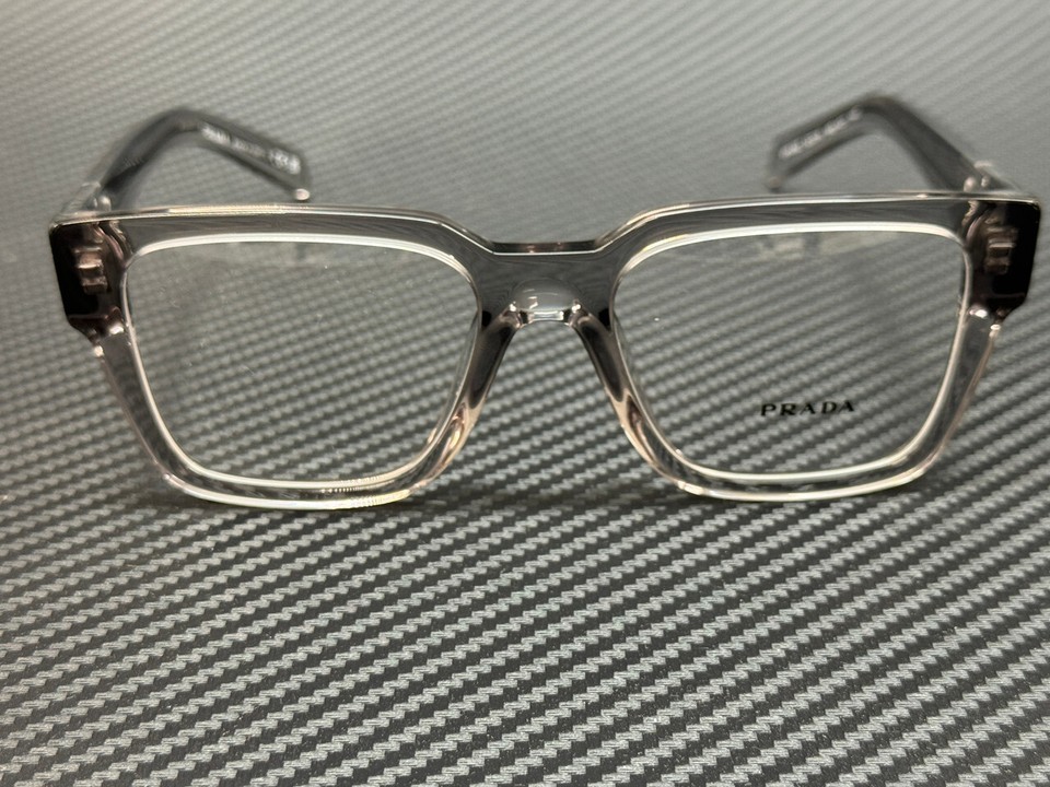 PRADA PR 08ZV 18S1O1 Transparent Grey Men's 54 mm Eyeglasses | eBay