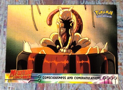 Pokemon TOPPS Mewtwo Strikes Back Movie Consciousness & Congratulations ...