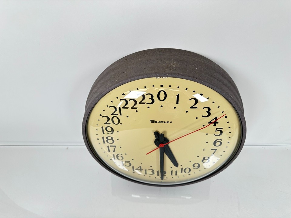 Vintage Simplex 24 Hour Wall Clock 507-051 | eBay
