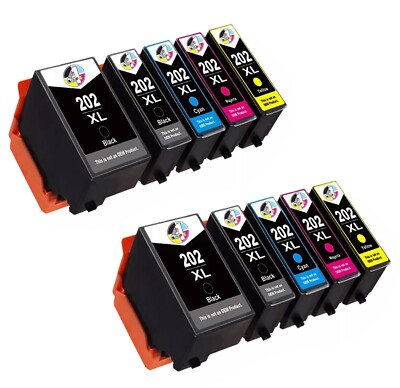 10 Ink Cartridge for Epson 202XL XP-6000 XP-6005 XP-6100 XP-6100 XP ...