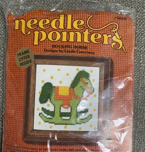 Vintage New Needle Pointers Sunset Designs #5660 Rocking Horse Wool ...