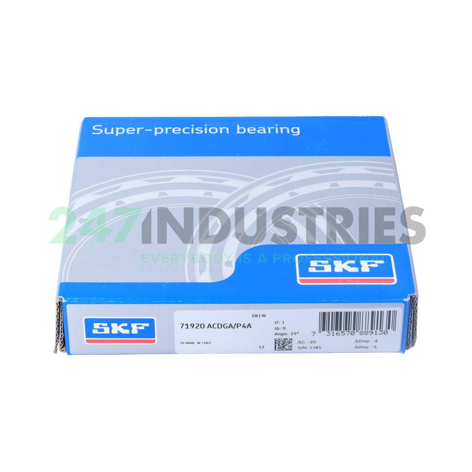 71920ACDGA/P4A SKF 100 x 140 x 20 mm ANGULAR CONT. BALL SINGLE ROW | eBay