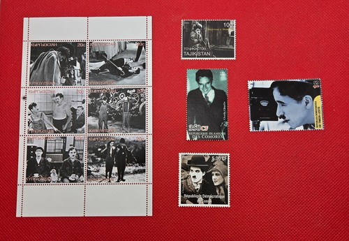Charlie Chaplin Actor Filmmaker Comedian 10 Different Stamp Collection ...