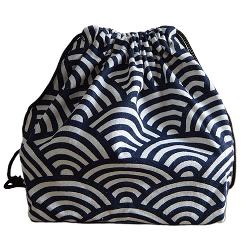 Box Picnic Japanese Style Pouch Travel Drawstring Lunch Bag Cotton ...