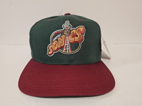 Vintage The G Cap Seattle Sonics NBA Snapback Hat Cap w/ Tags NOS RARE ...