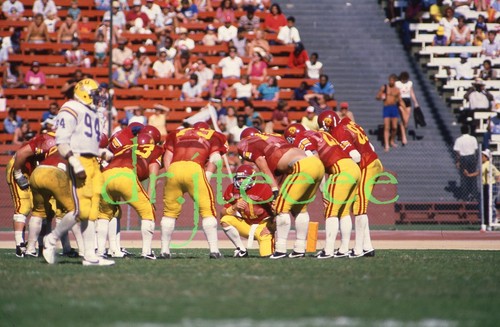 1984 USC TROJANS Offensive Huddle - 35mm Football Slide | eBay