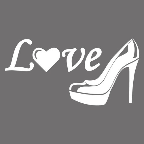 SCHUH HIGH HEEL AUFKLEBER Sticker Glas Fliesen Spiegel Deko Laptop ...