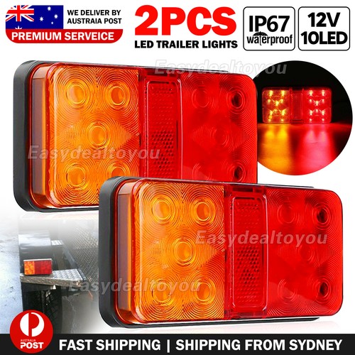 LED TRAILER TAIL LIGHTS TRUCK CARAVAN UTE BOAT LIGHT SCREW Waterproof ...