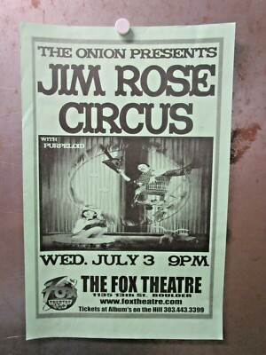 JIM ROSE CIRCUS w/ PURPELOID Fox Theatre Boulder 2002 Flyer Onion ...