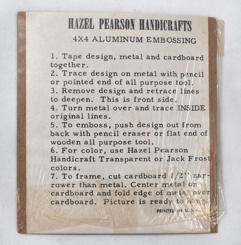 Vtg Hazel Pearson Handicrafts 4x4 Aluminum Embossing Kit God Bible Pray ...