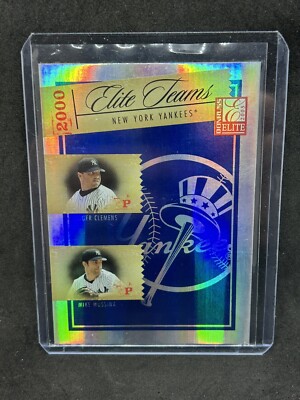 2005 Donruss Elite Elite Teams Blue Bernie Clemens Soriano Mussina ...