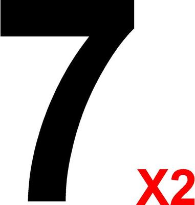 2 x MSA Specification Race Rally Car Number 7 - For Door Square Panels ...