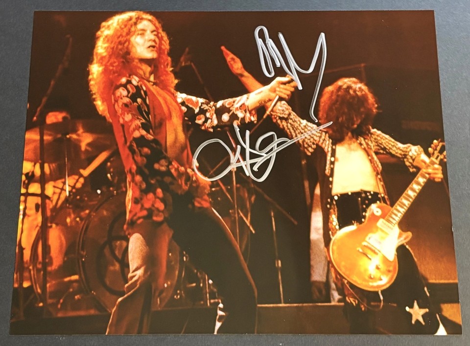 Robert Plant & Jimmy Page Signed 8x10 Photo Autographed, With COA Led ...