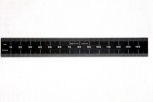 USA PEC 150 mm Rigid Black Chrome Steel Machinist Metric Ruler/Rule ...