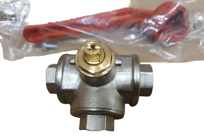 RUB VALVES 100B00 3 Wege-Kugelhahn Ventil, 1/4" Zoll, T, BSP-Größe ...