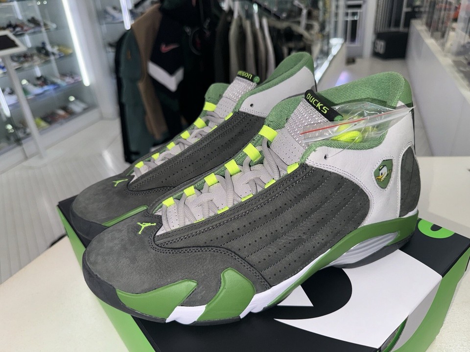 Rare PROMO SAMPLE Jordan 14 Oregon Ducks PE Sz 12 Player Exclusive ...