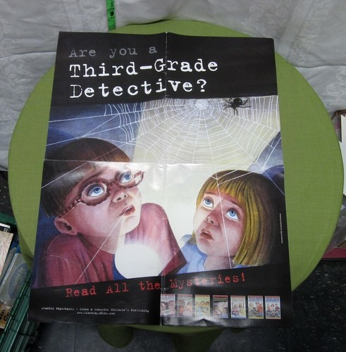 THIRD GRADE DETECTIVE fold-out poster '01 kids book series George ...