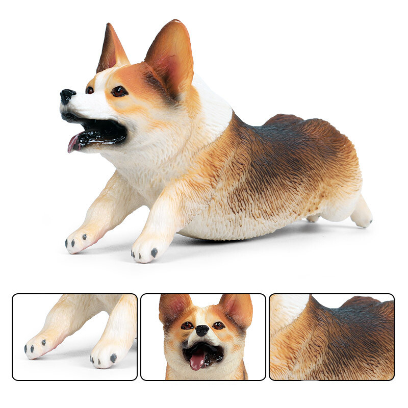 Pembroke Welsh Corgi Figure Dog Pet Animal Model Toy Collector Decor ...