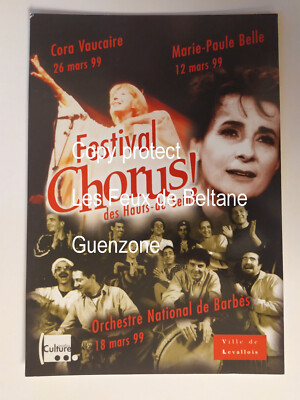 FESTIVAL CHORUS HAUTS DE SEINE MARIE PAULE BELLE CORA VAUCAIRE carte ...