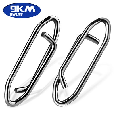 9KM Power Fishing Clips 50~200Pcs Saltwater Fishing Snaps Stainless ...