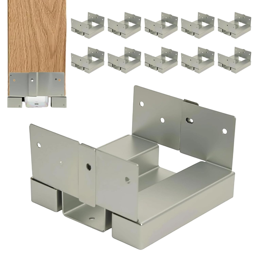 10 Pcs 6X6 Post Anchor Base, Adjustable Metal Post Bracket Post Base ...