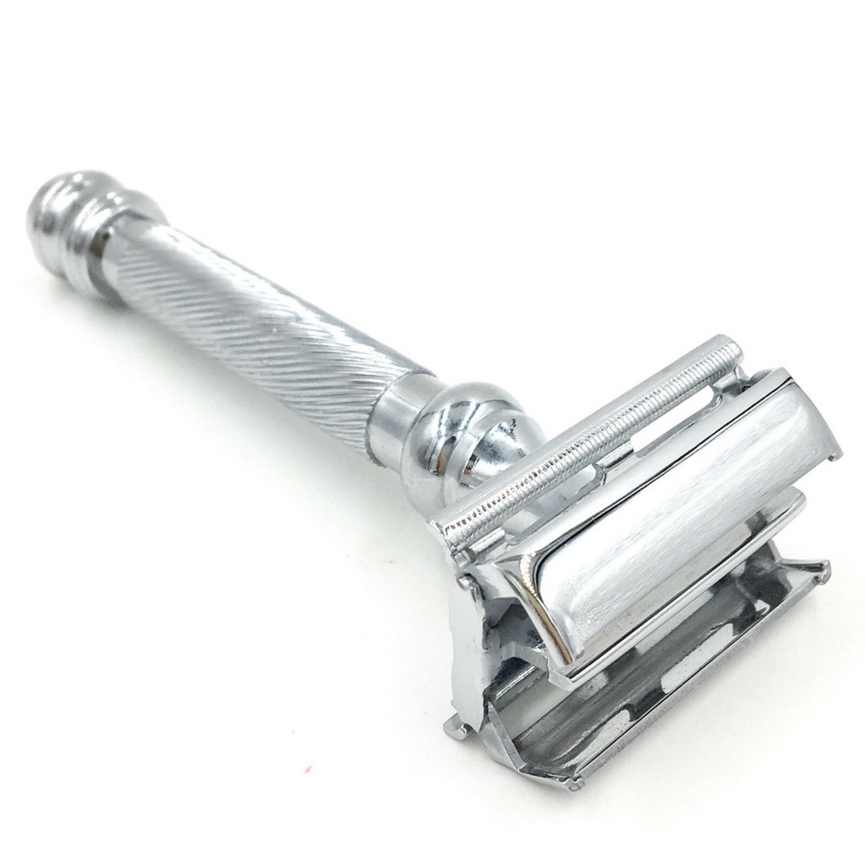 Parker 99R Safety Razor & 5 Double Edge Blades - Heavyweight Butterfly ...
