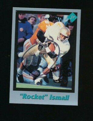 1991 Tuff Stuff Jr. #18 Rocket Raghib Ismail signed autograph Notre ...