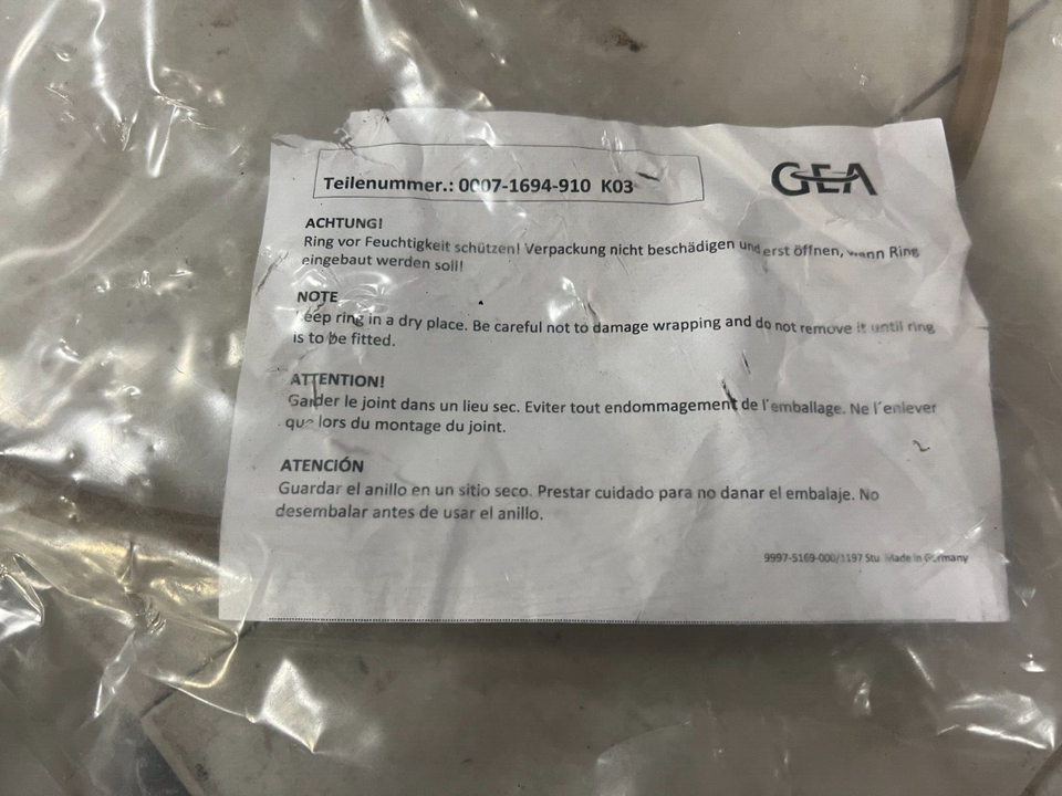 (QTY 1) GEA Westfalia Separator Nylon Ring 0007-1675-910 FAST SHIPPING ...