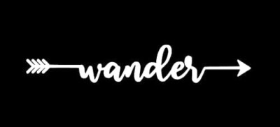 Wander Arrow - Adventure White Vinyl Decal Car Truck Camper Window ...