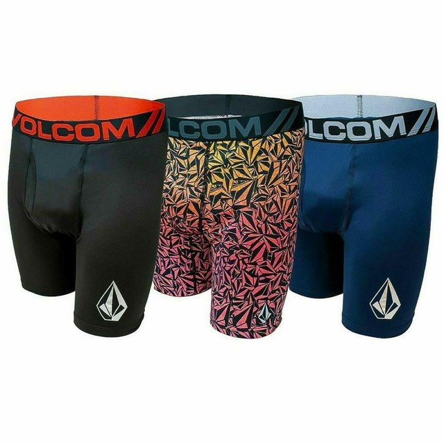 3 Pack Volcom Underwear Boxer Briefs Flexible Fit Stay Put No Ride Sz ...