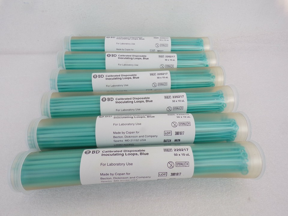 Lot of 350 count BD 220217 Calibrated Disposable Inoculating Loops ...